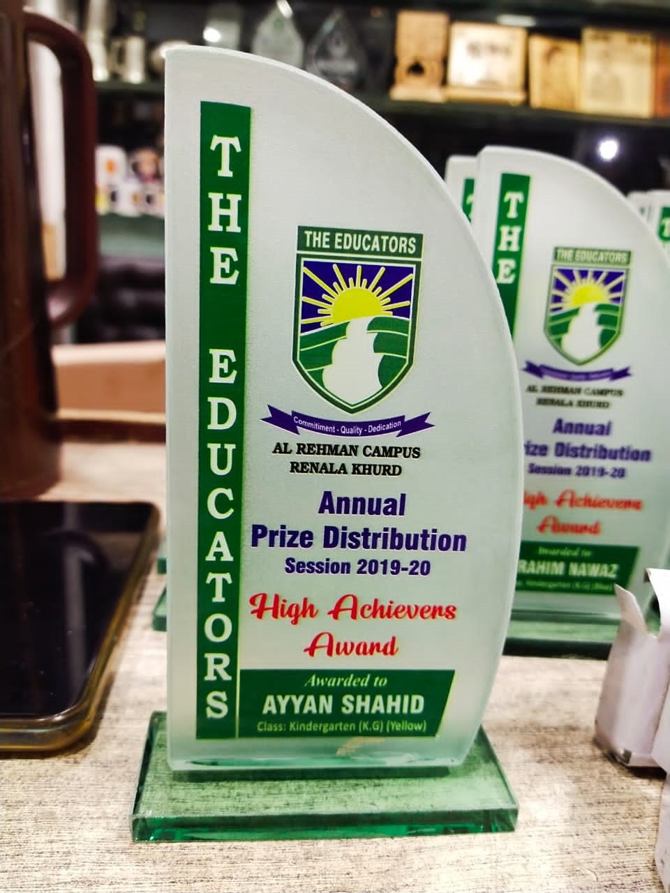 Customized Glass Shields / Awards for Ceremony | Gifts for teachers ...