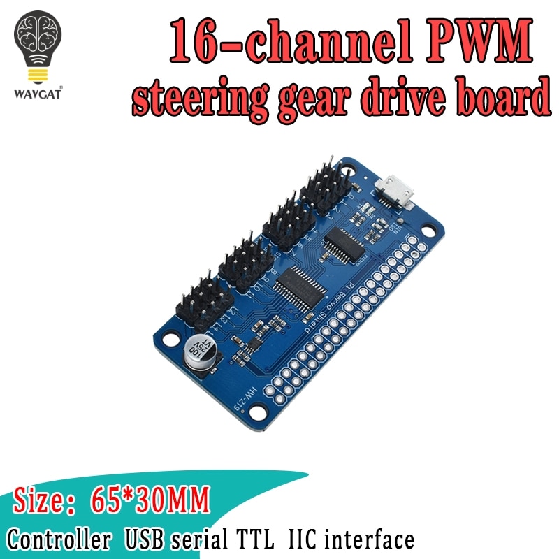 Raspberry Pi Servo Driver HAT providing precise PWM output 16-Channel ...