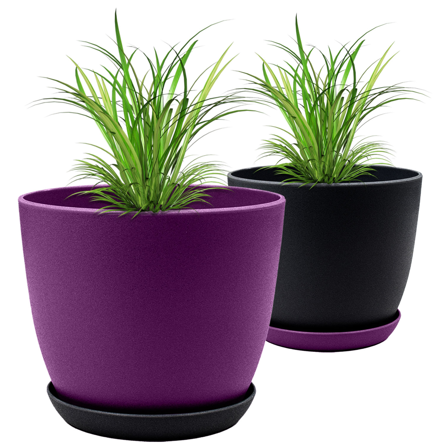 Fast Forward Extra Large Plant Pots with Drainage: Two Vibrant Colors ...
