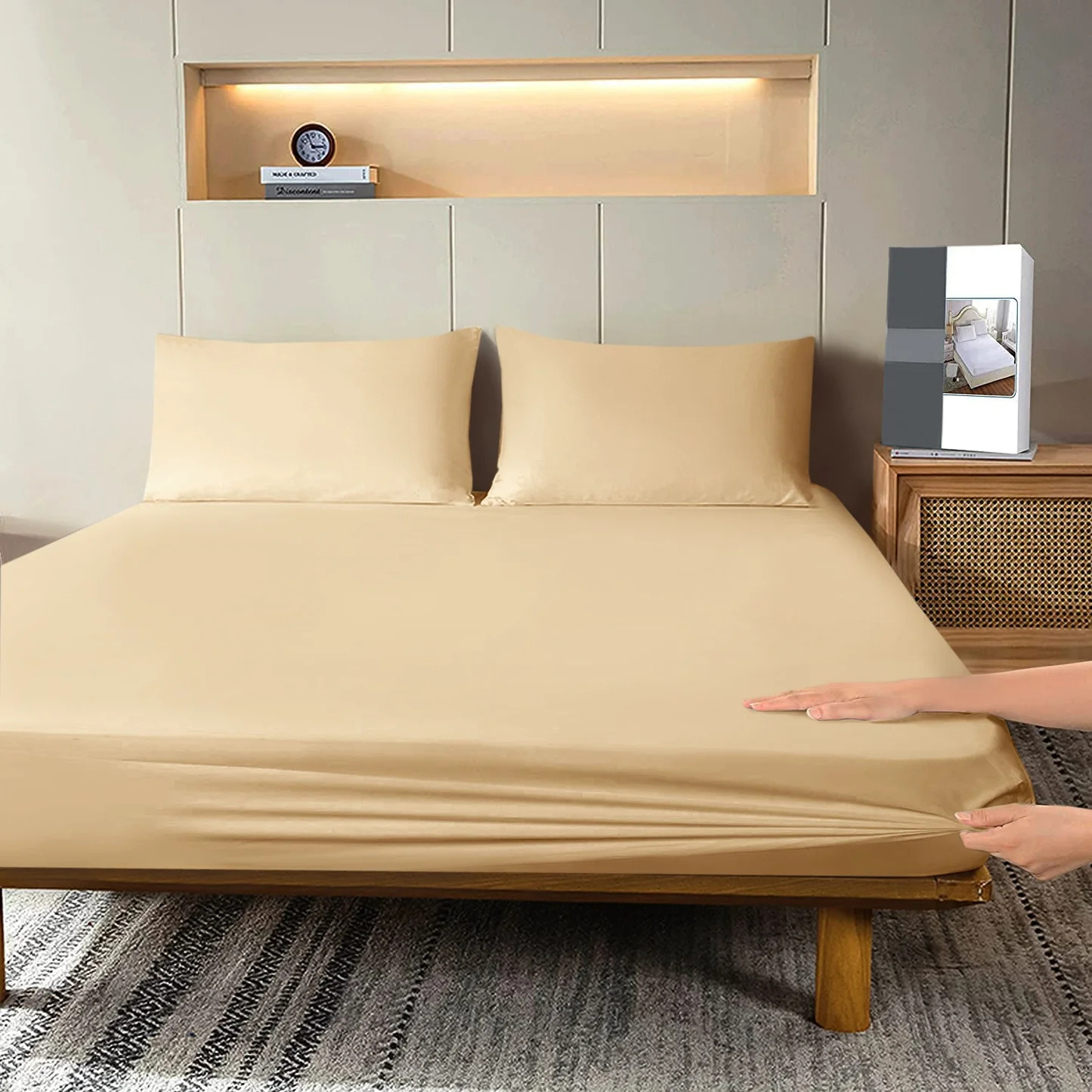FIitted bed sheet best quality stretchable mattress cover, Jersey knit ...