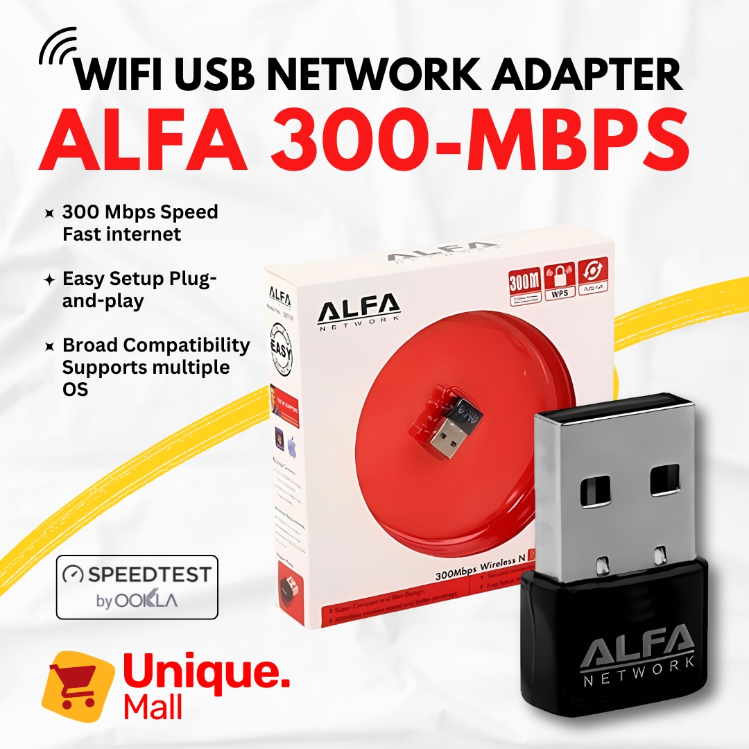 Alfa USB Wifi Adapter 300Mpbs - Strong Signal Quality Wireless Wifi ...