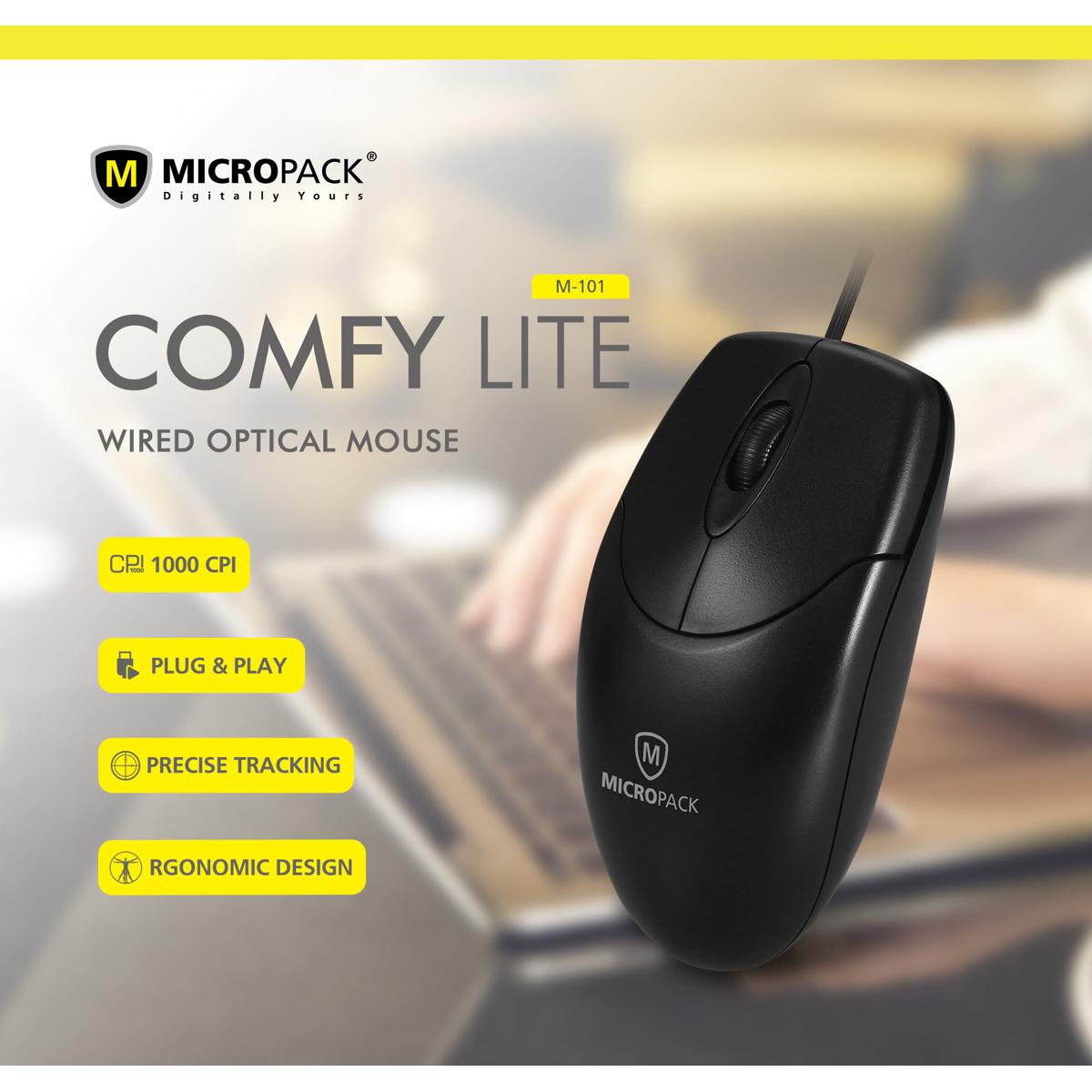 MicroPack USB Mouse M101 Comfy Lite With 1 Year Warranty | Daraz.pk