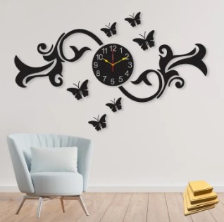 3D wall clock | world map wall clock | DIY wall clock World Map Wooden ...