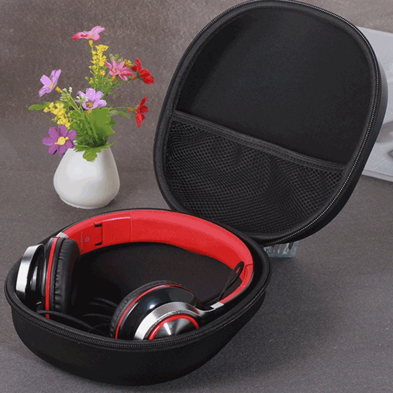 Earphone Carrying Case, Round Shape Carrying Hard Eva Case Storage Bag ...