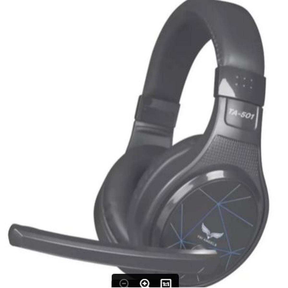 Tri Angels Headphone TA-501 Portable Headset with Mic – Black Gaming ...