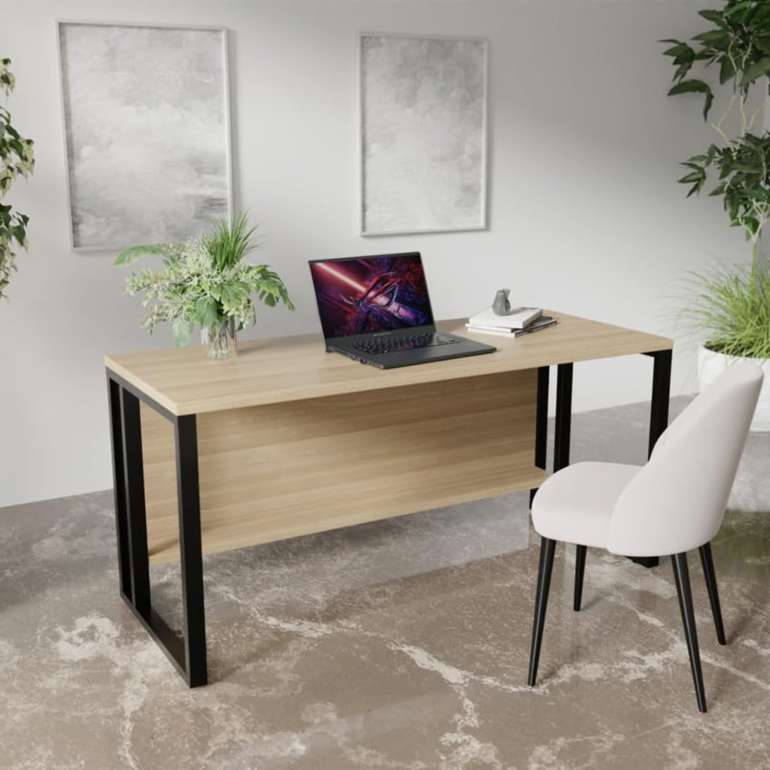 Computer Desk Home/Office Desk MDF Board with Flat Surface, Multi-Use ...
