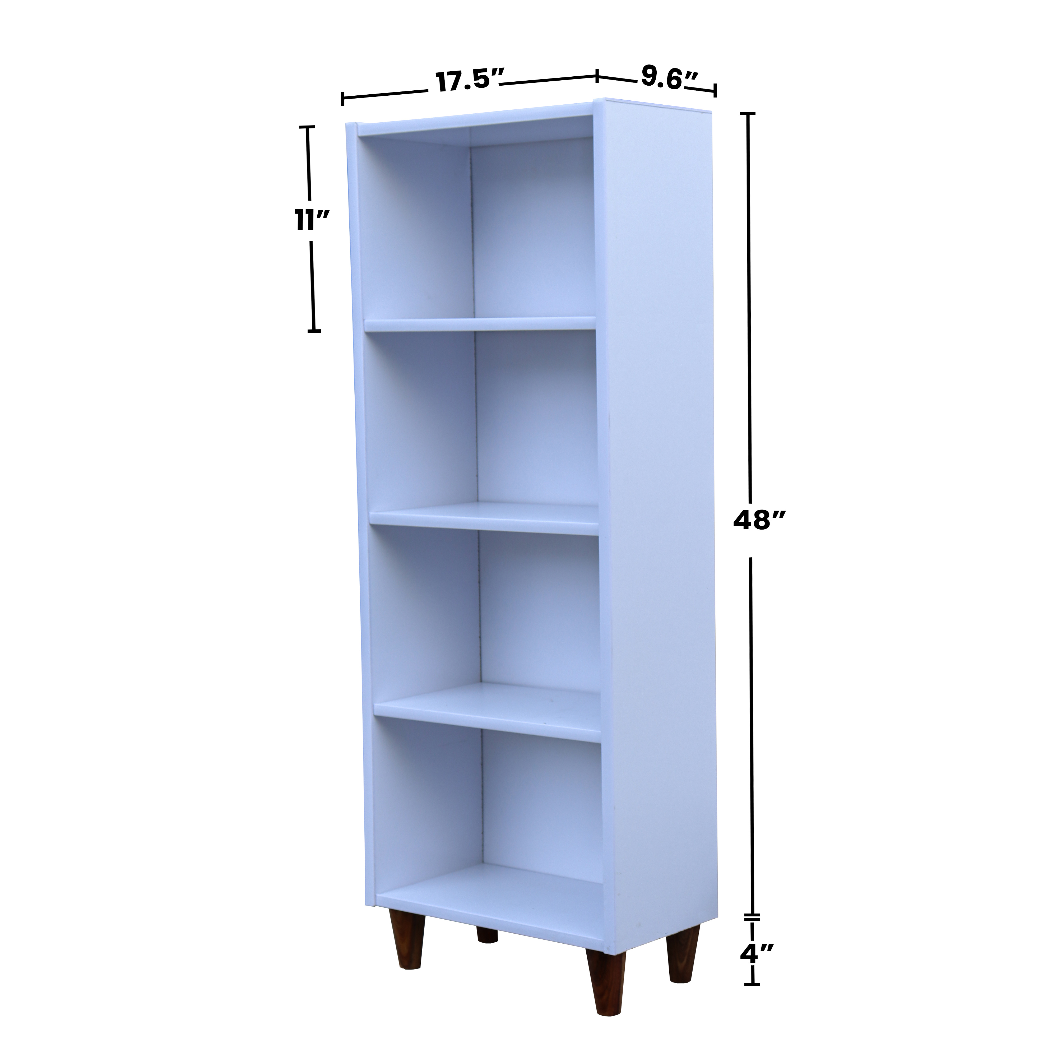 4 Tier book shelf, book rack, multipurpose wooden bookshelf with and ...