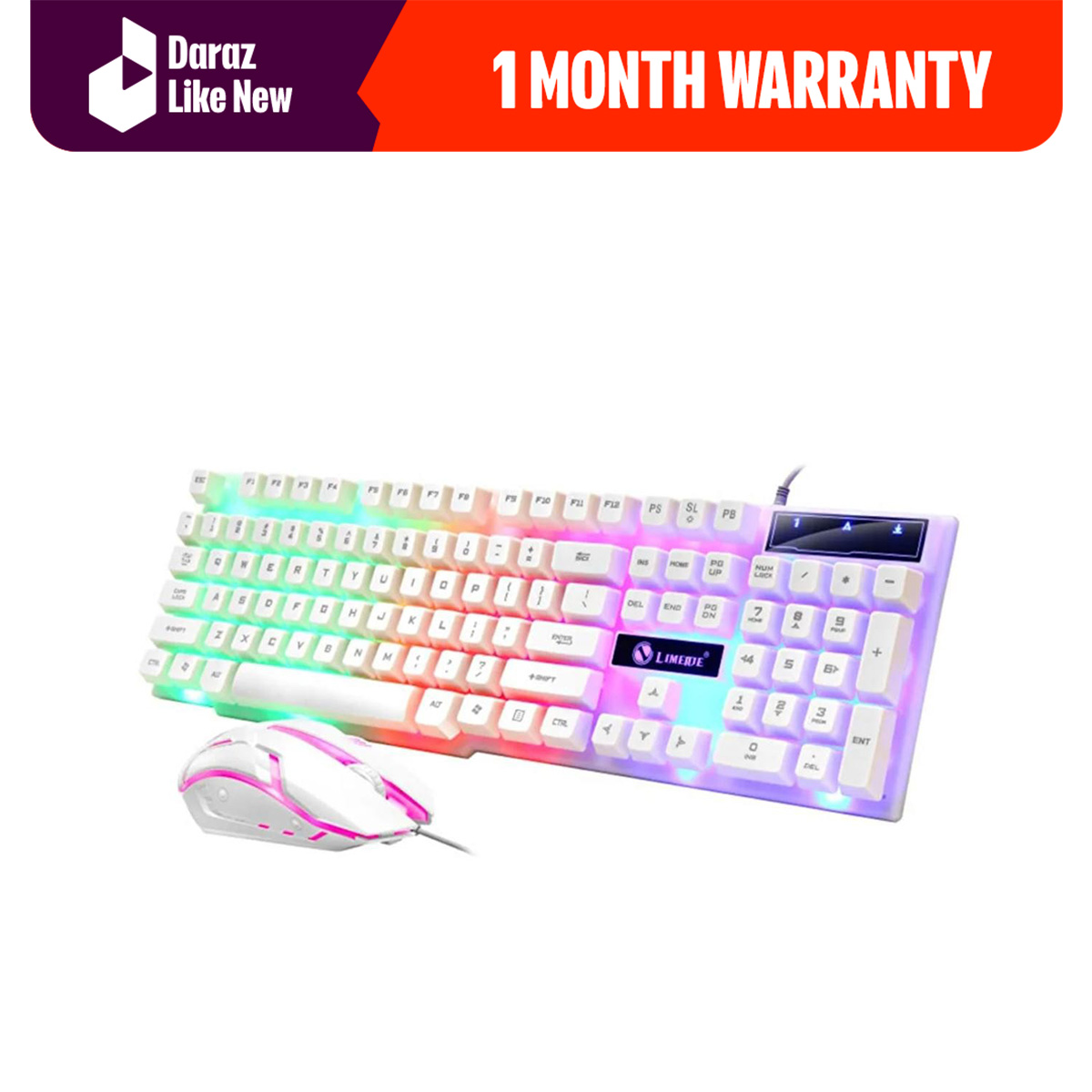 Gtx350 Keyboard Rainbow Backlit Wired Gaming Keyboard Mouse Combo Led 104 Keys Usb Ergonomic