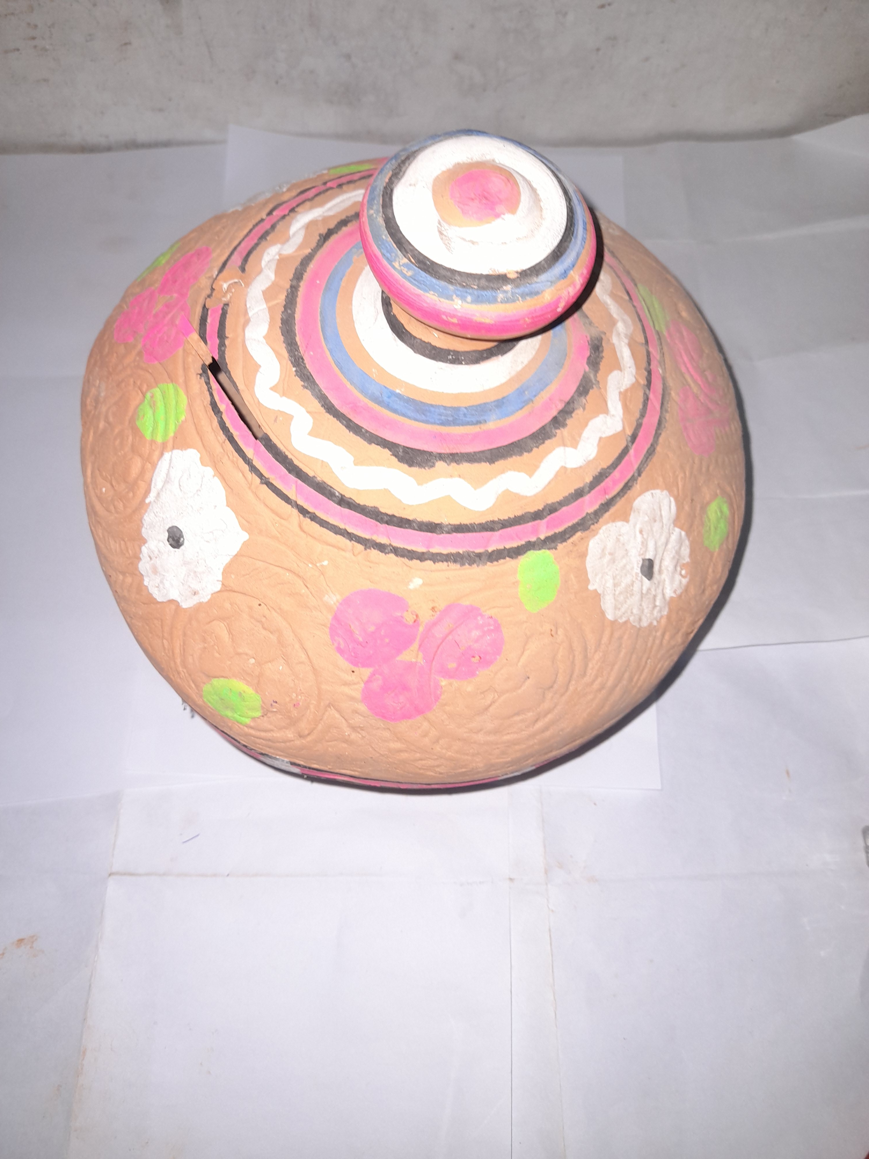 Clay Money Saving Pots Medium Size (Gullak) | Clay Crockery Pots ...