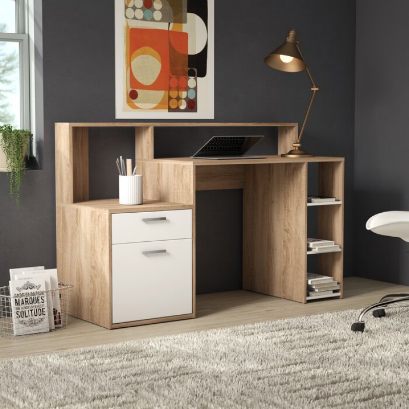 Computer Desk - By Dream Decor , 2 color contrast table.. Home Office ...