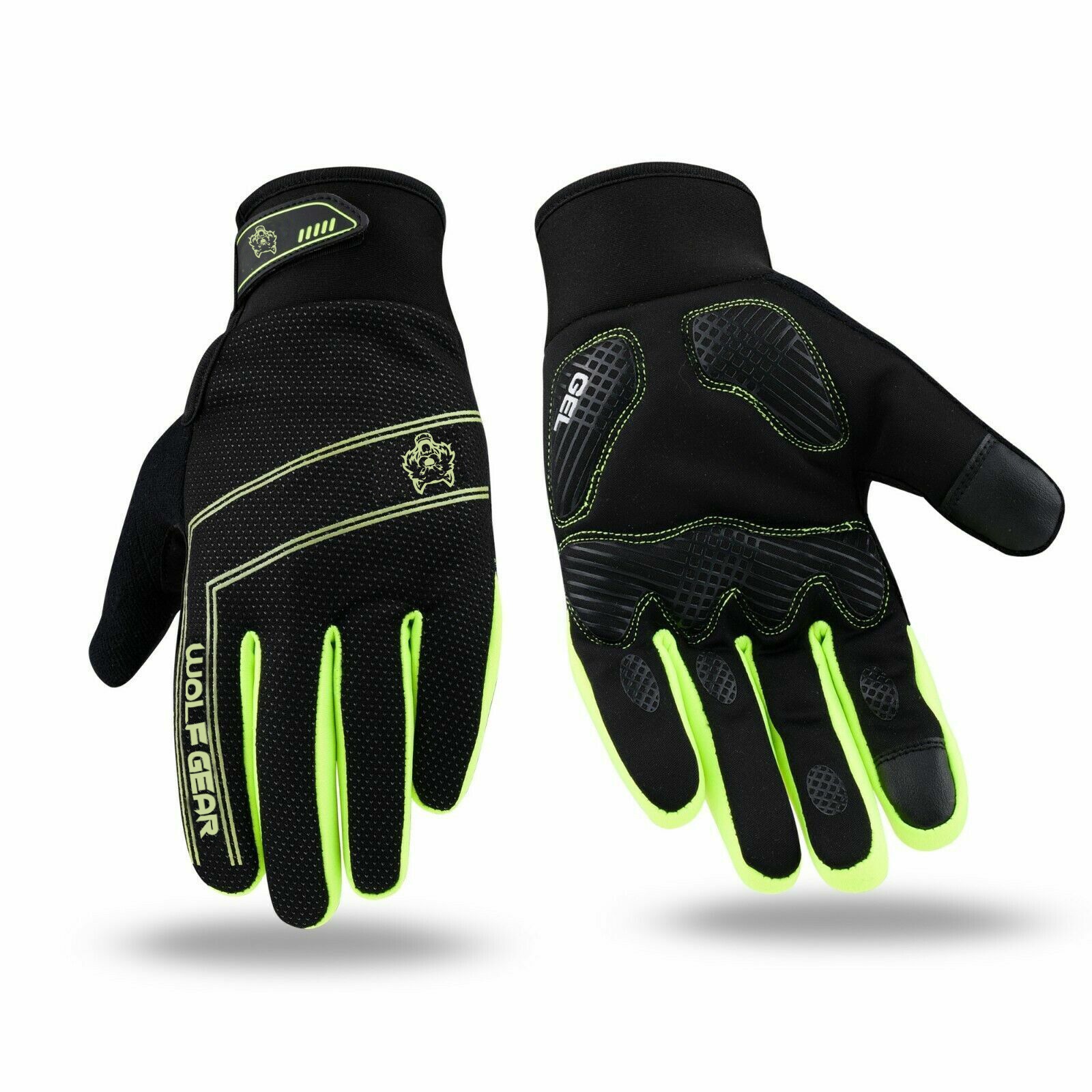 WOLF GEAR- Mens Winter Cycling Gloves Finger Best Quality Touchscreen ...