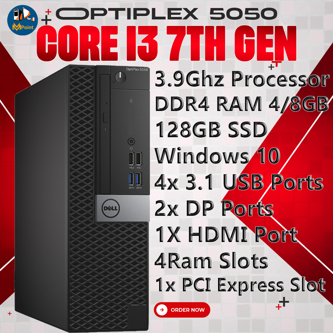 Core i3 7th gen (7100) 3.9Ghz + 4GB/8GB DDR4 RAM + 128GB M.2 SSD Dell ...