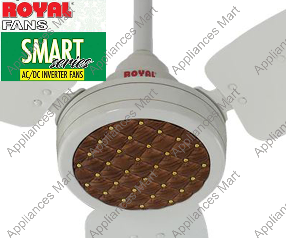 Royal Fans AC/DC Inverter Ceiling Fan Passion Model Remote Control Copper Winding 56 Inches ...