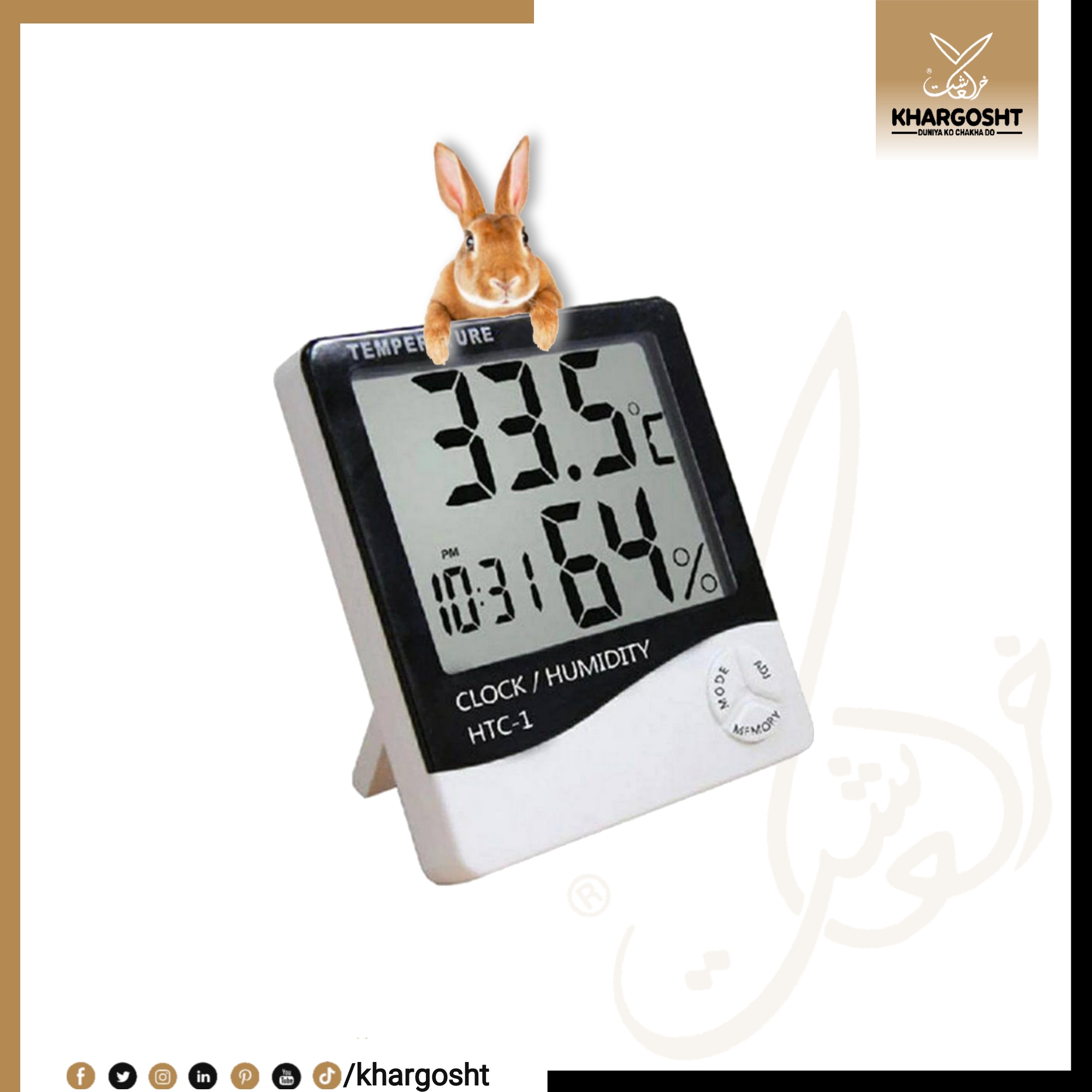 Temperature and Humidity Meter for Rabbit Farm digital lcd hygrometer ...