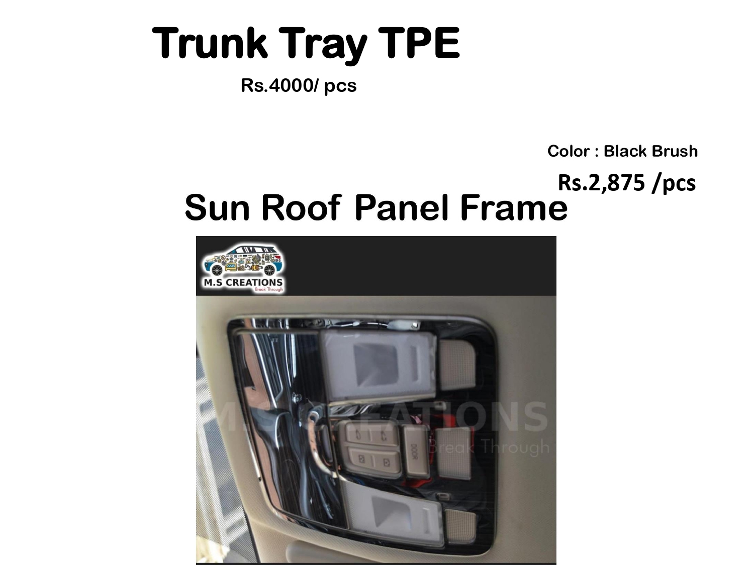 car sun roof panel frame in black dfsk glory 580 pro | Daraz.pk