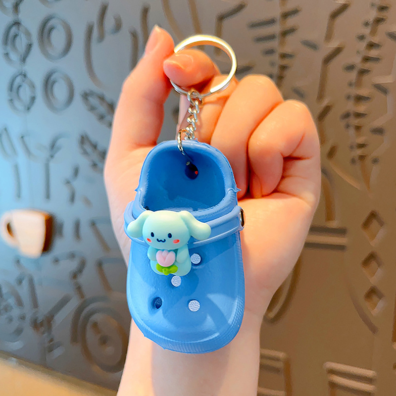 Cute Small New Mini Slippers Hole Shoes Car Couple Key Chain Backpack ...