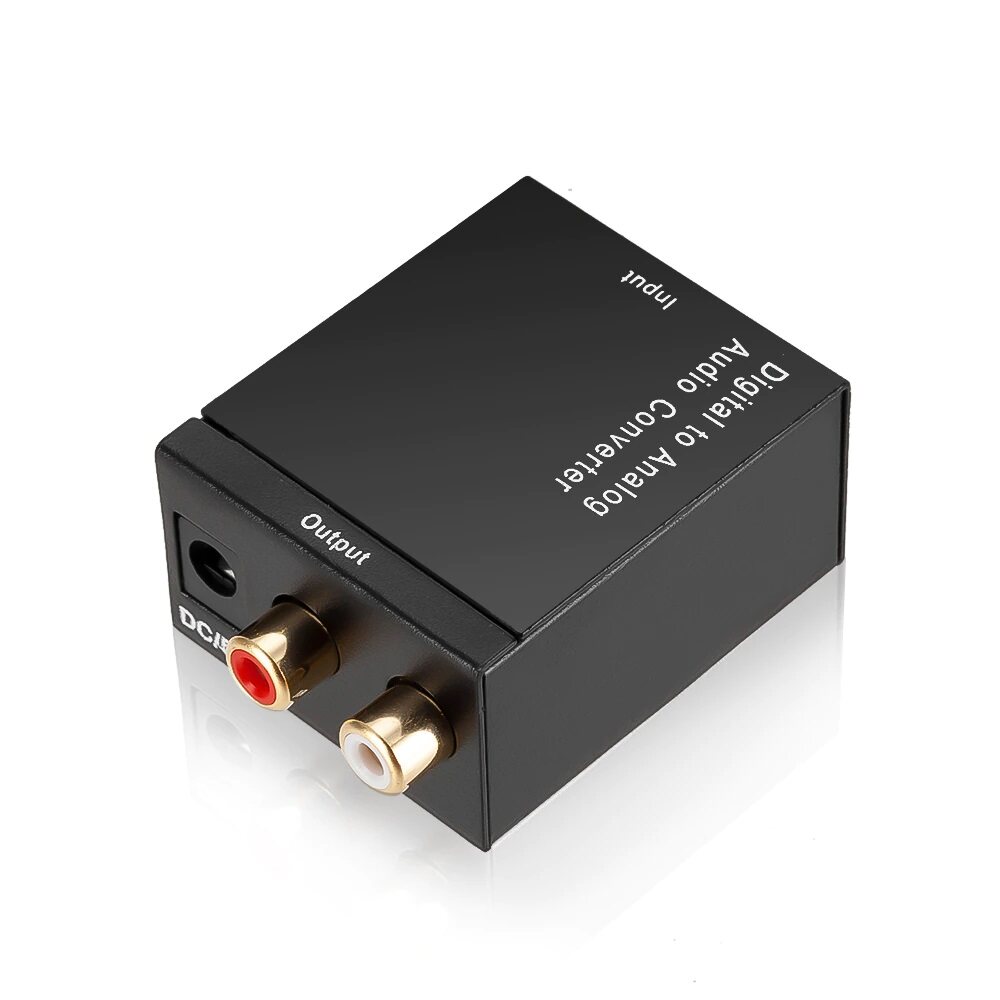 Digital Coax Optical SPDIF Toslink Signals Analog RCA Audio Adapter ...