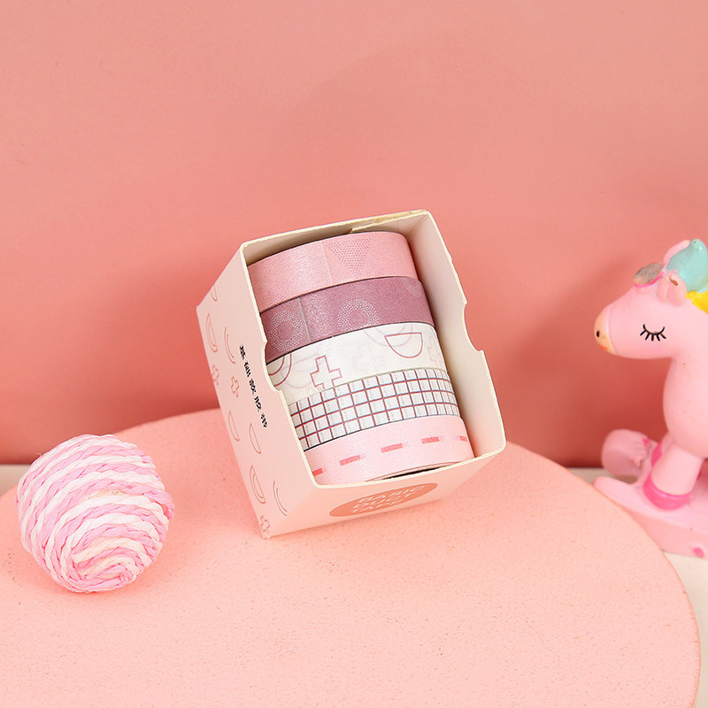 RHS Online 5 Rolls Macaron Based Solid Color Washi Tapes Decorative ...