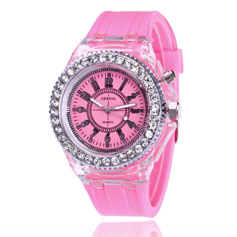 Girls Boy Flash Luminous Watch / Personalized Rhinestone LED Watch ...