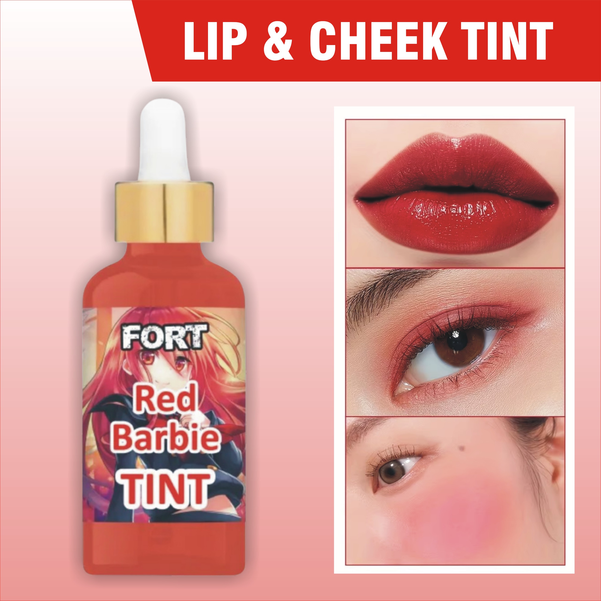 FORT FORT Lip & Cheek Tint - Liquid Tint for Lips and Cheeks ...