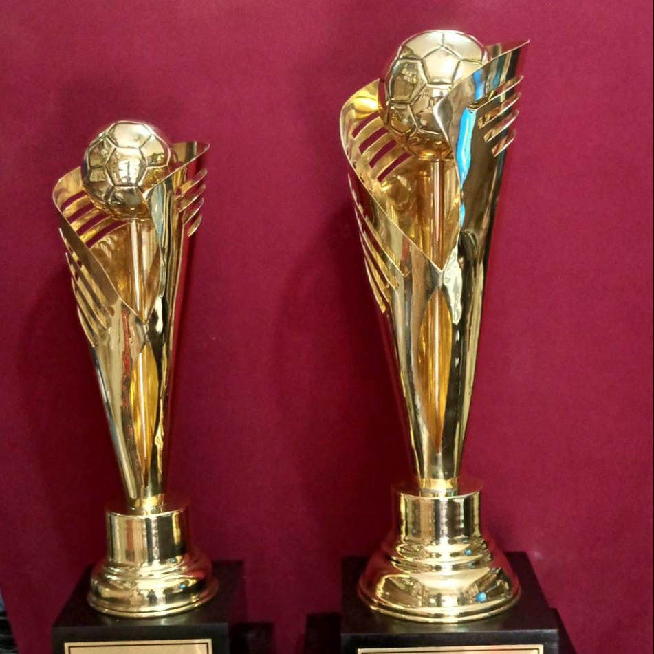 Football Championship Trophies brass metal full size with customized ...