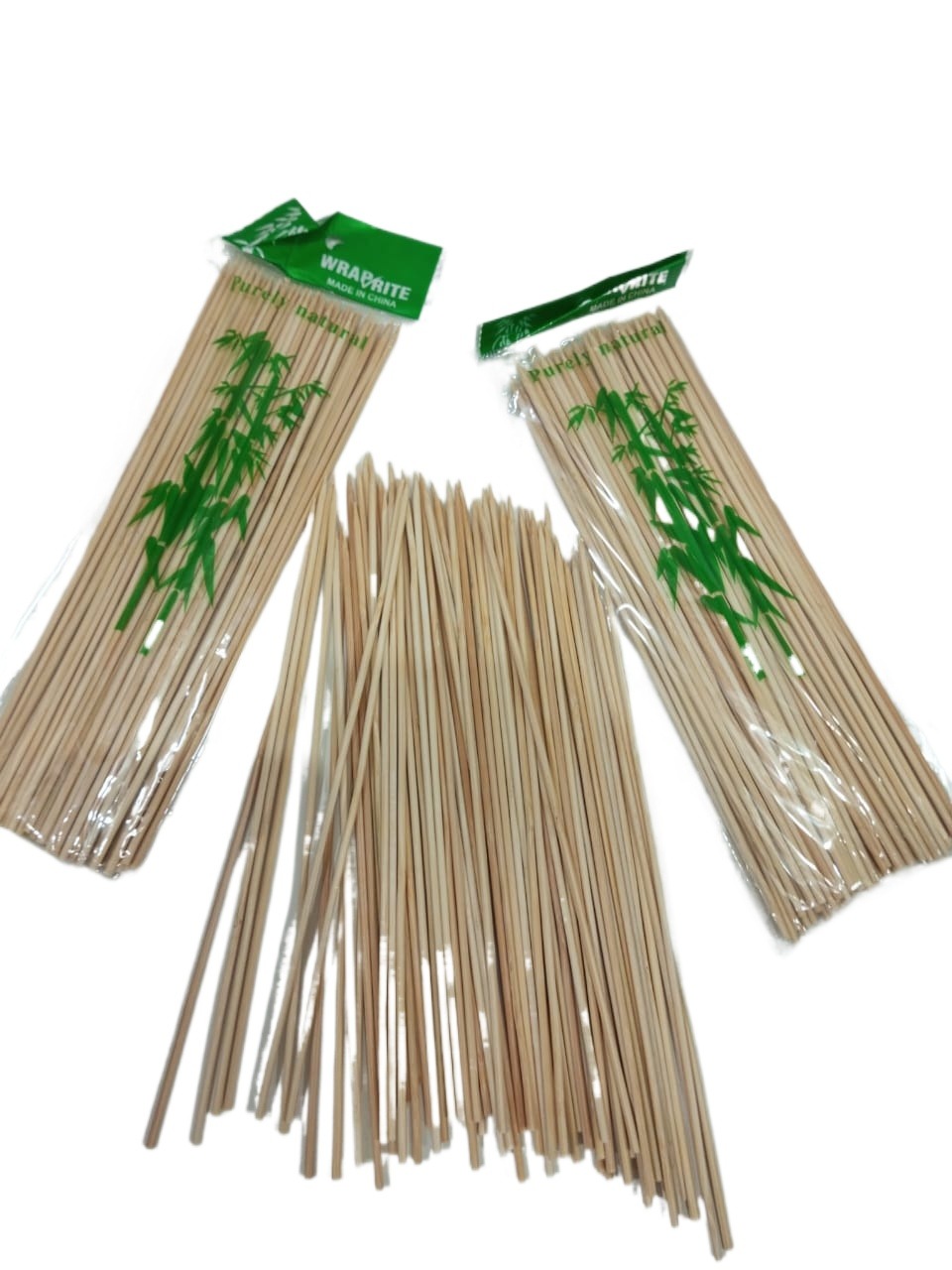 2 Packs 65-75pcs/pack Wooden BBQ Bamboo Skewer Sticks - 8 Inch BBQ ...