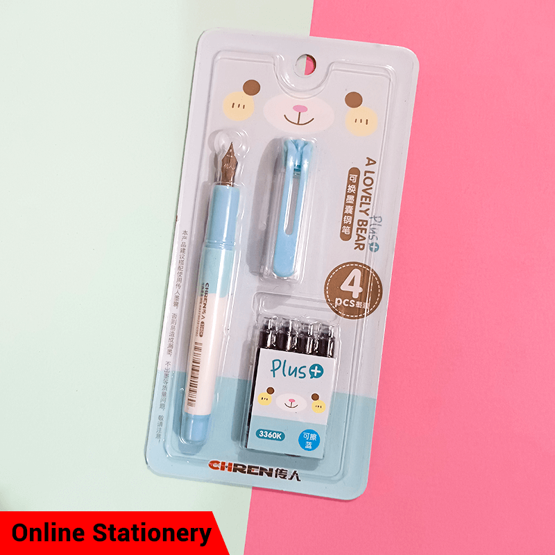CHREN Cute Fountain Pen Set With 4 Refill Inks 3360 | Daraz.pk