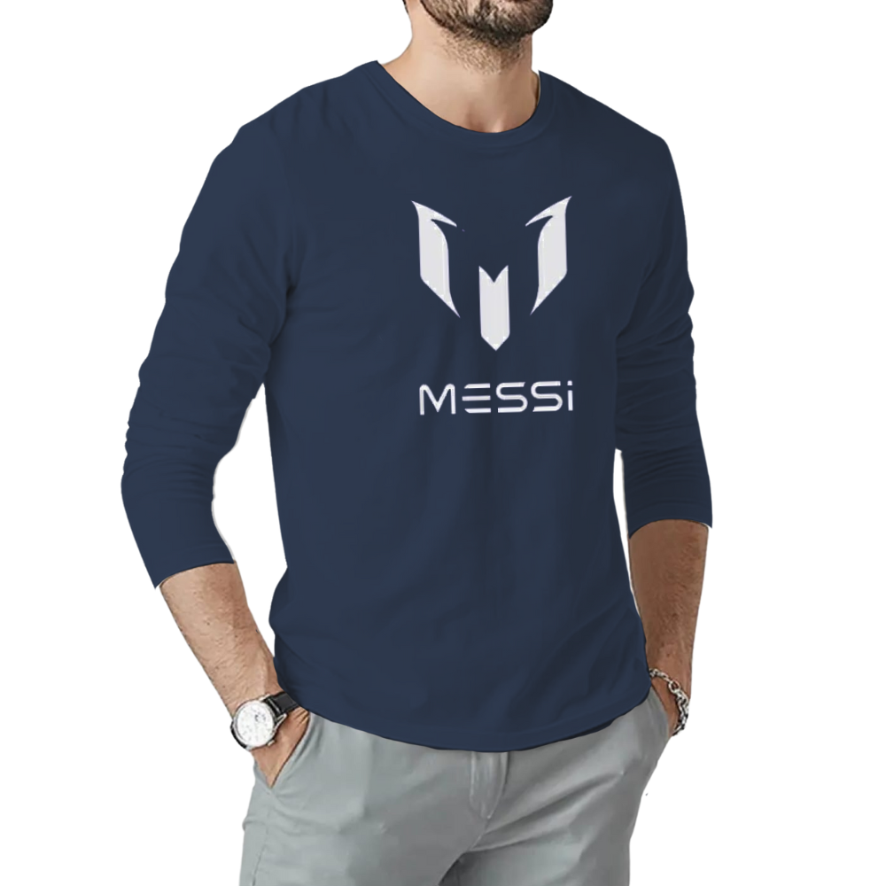MK Garments - MESSI Printed Long Sleeves Plain Tshirts For Men | Daraz.pk