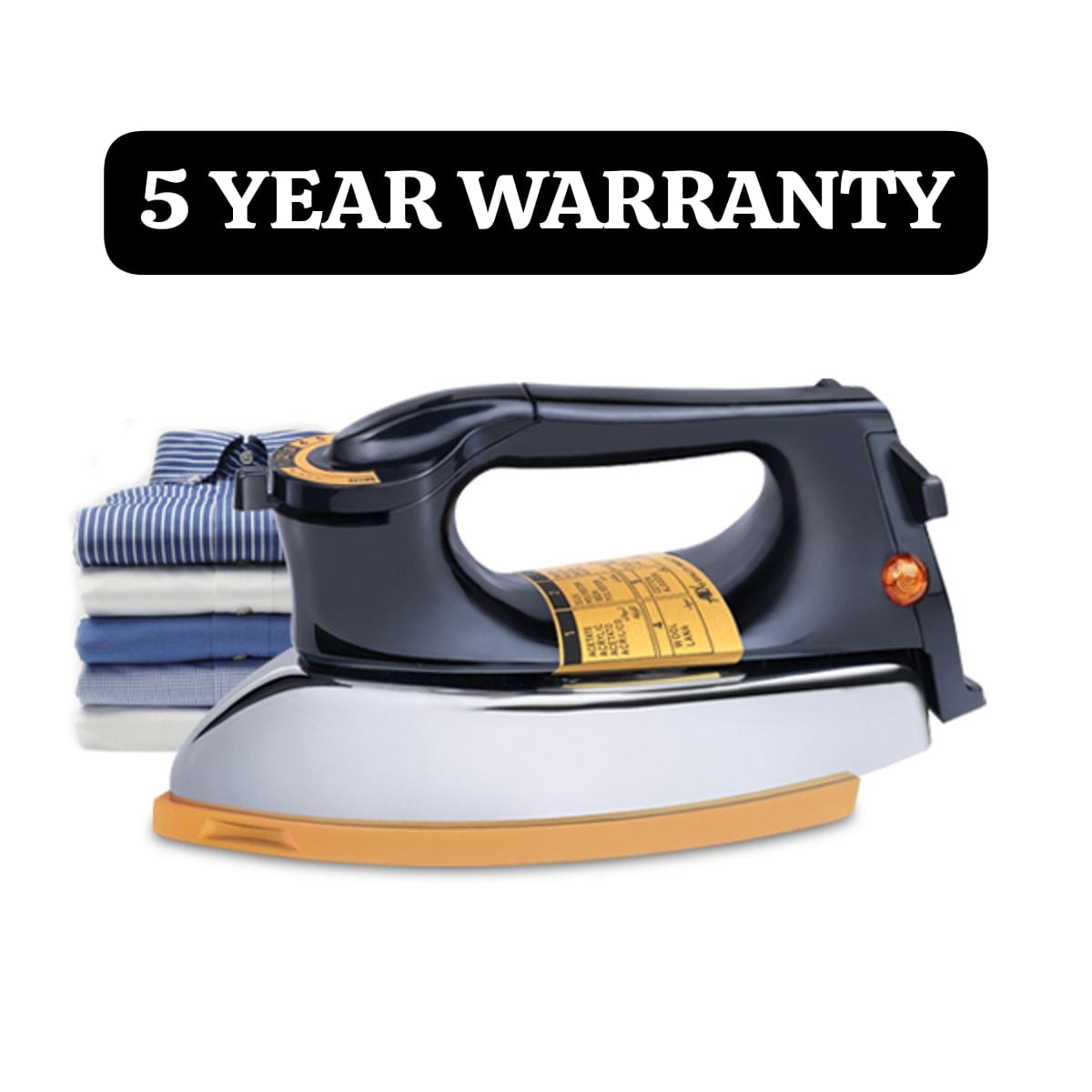 Origional Iron Heavy Weight black Dry Iron - NI-23AWT - 1000 Watts ...