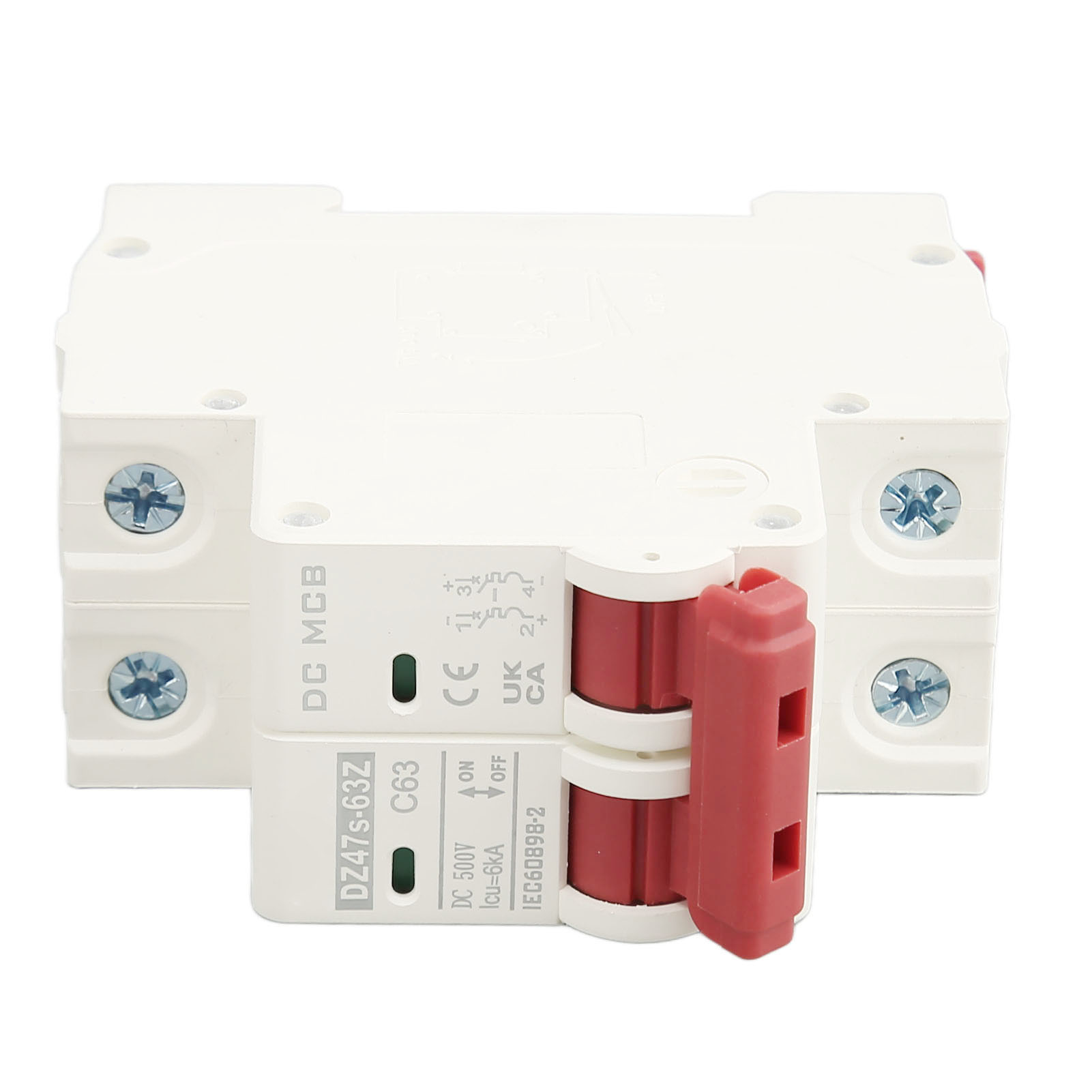 DC Miniature Circuit Breaker 2P 63A DC500V 6000A Breaking Capacity For PV System | Daraz.pk