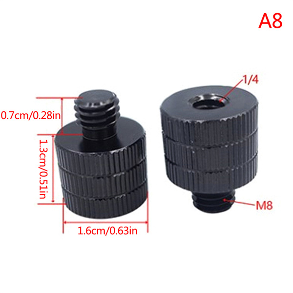 1/4 to M4 M5 M6 M8 M10 Conversion Screw 3/8" Male to Female Thread Screw Mount Converter Adapter ...
