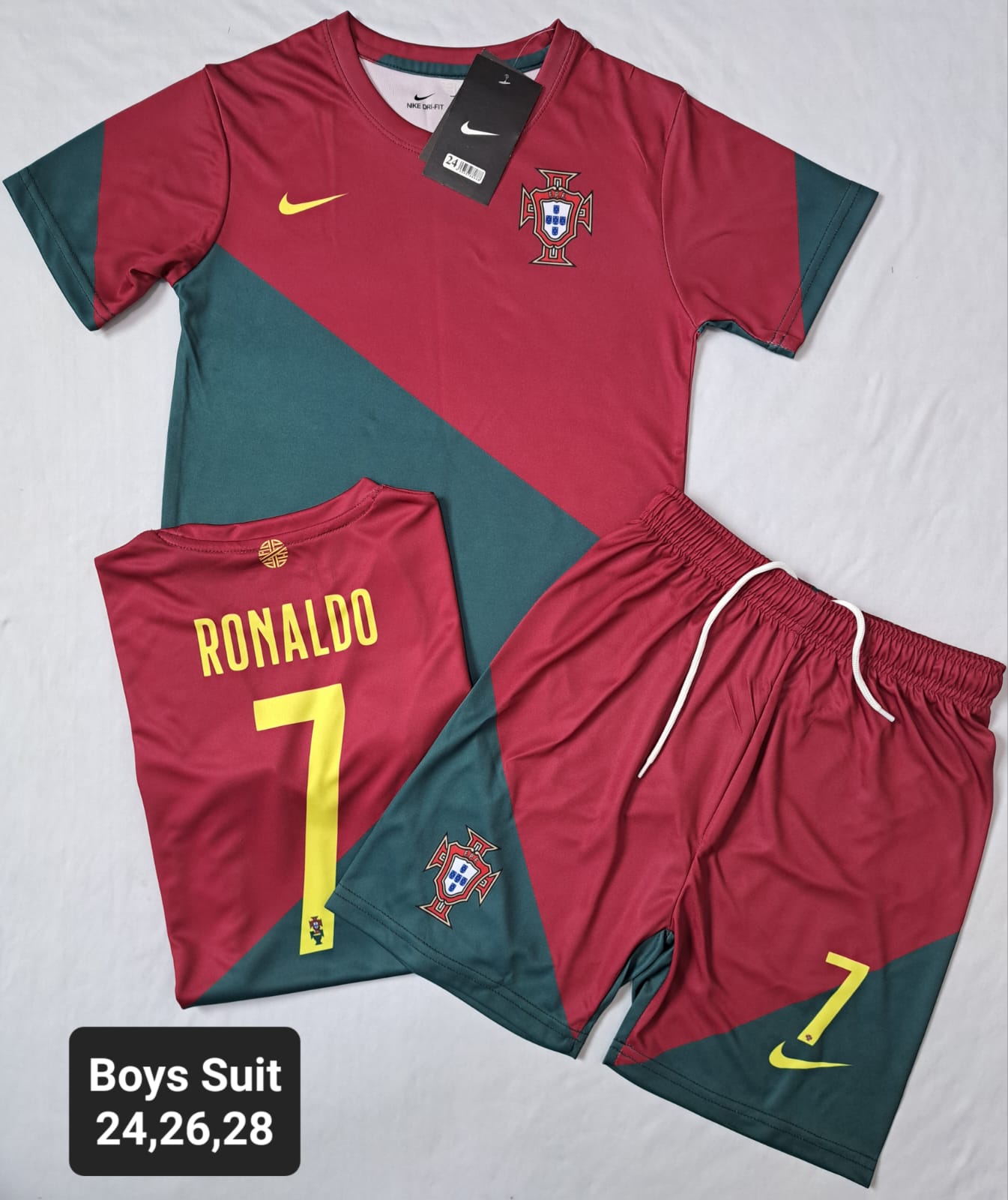 RONALDO PURTGAL SOCCER FOOT BALL KIT FOR KID DRIFIT | Daraz.pk
