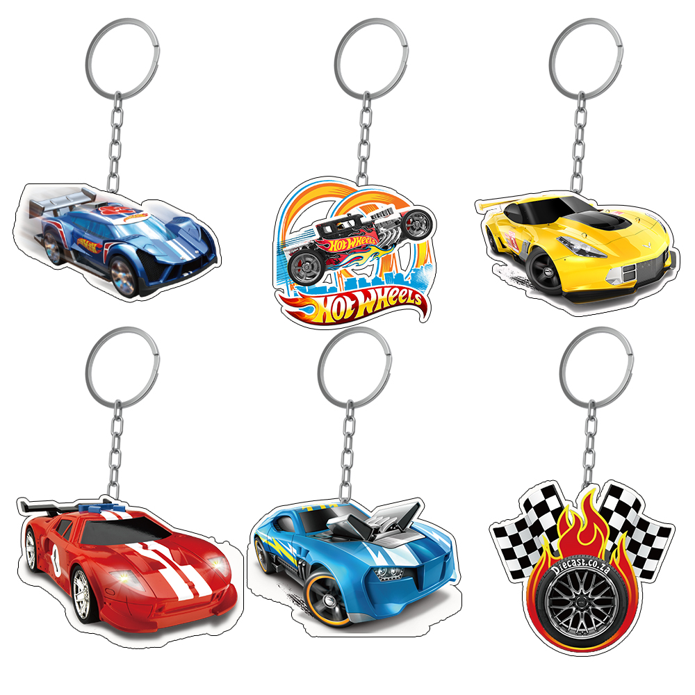 6pcs Hot Wheels Keychains Kids Cars Birthday Party Supplies Gift Bag ...