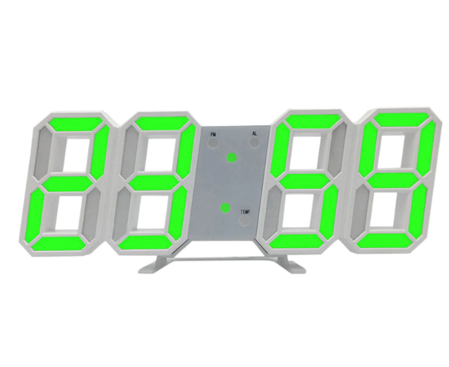 3D LED Digital Clock Wall clock plus table clock with Alarm night glowing | Daraz.pk