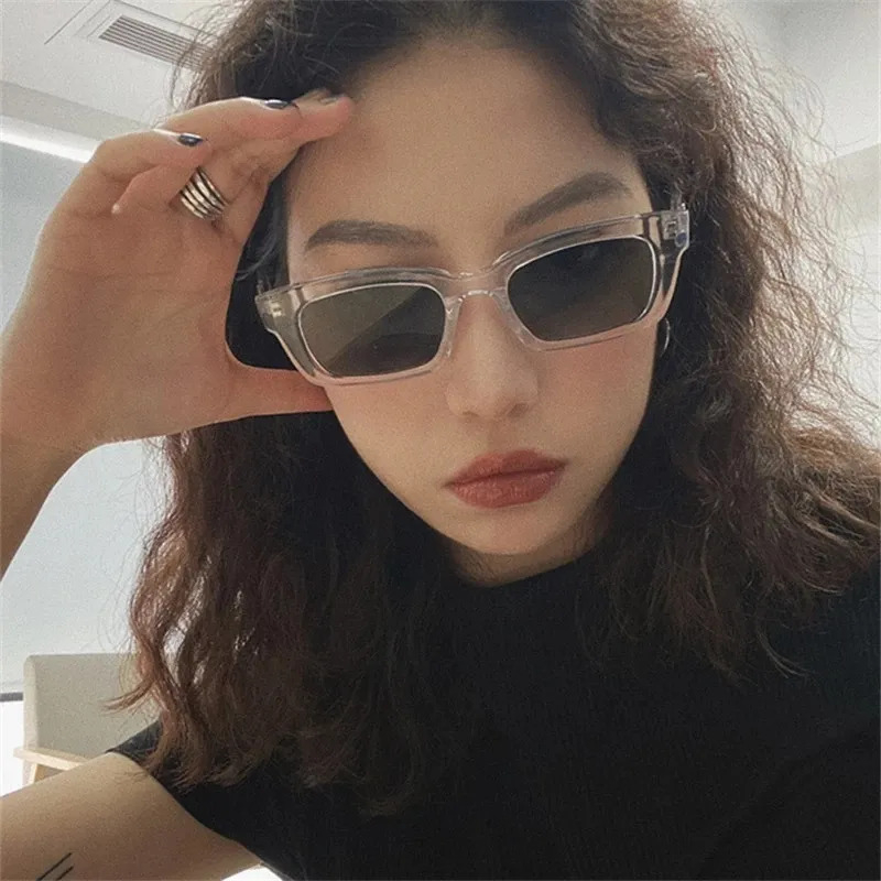 Sunglasses for Women New Rectangle Narrow Retro Frame - Glasses for Men ...