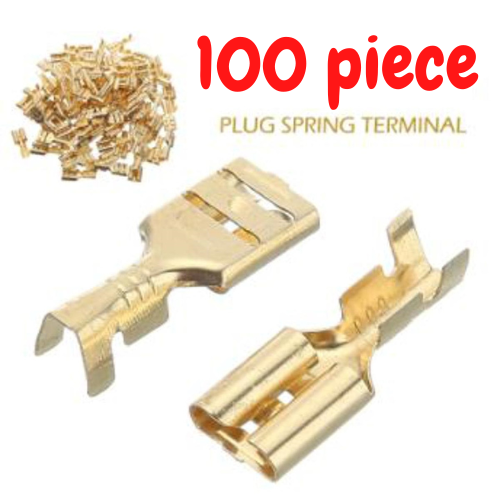 10/20/50/100 Pieces 6.3mm Male and Female Spade Terminal Connectors ...
