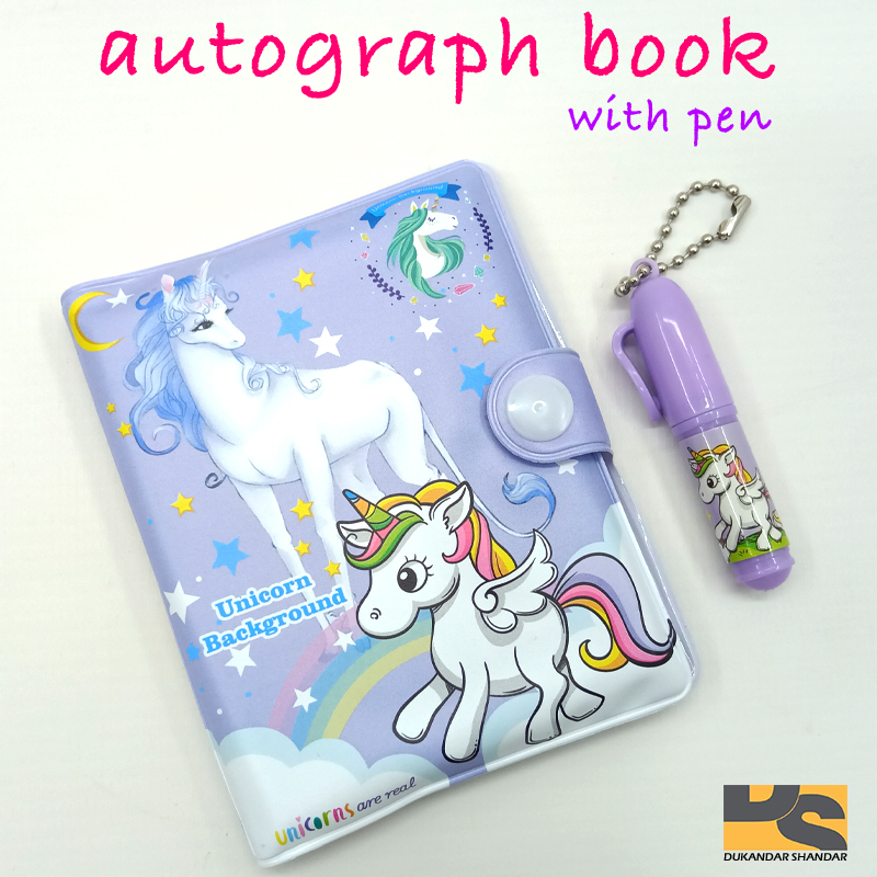 Premium Quality Mini unicorn Autograph Notebook with mini Pen| Cute ...