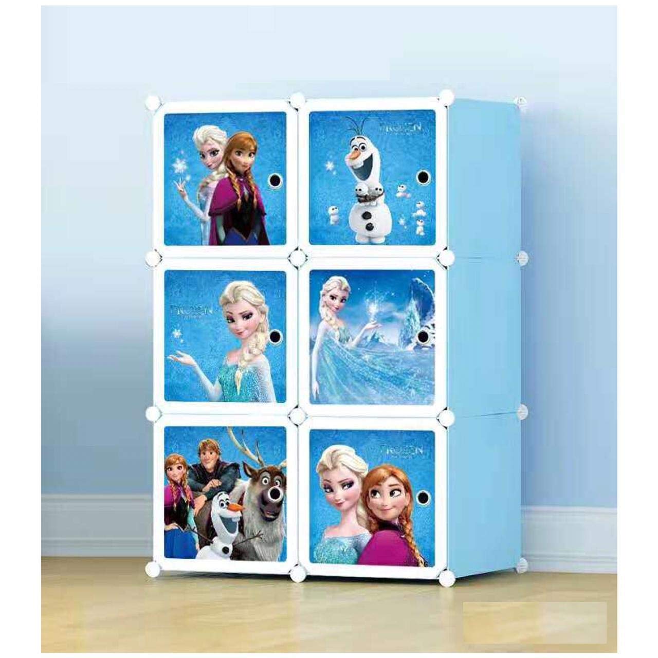 FROZEN 6 Cubic DIY (Nylone) Plastic Baby Clothes Cabinet Space Saver ...