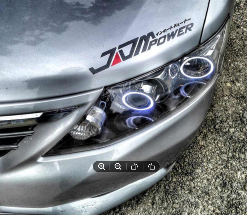 JDM Power BLACK Color Sticker For Car Bonnet Bumper Universal Pvc Vinyl ...