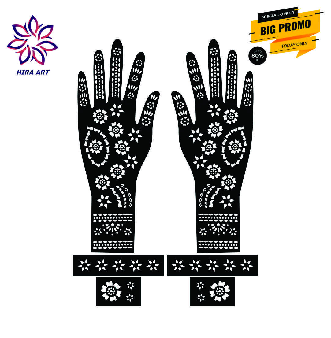 Mehndi Sticker for Women Girls | mehndi stickers full Arabic only one ...