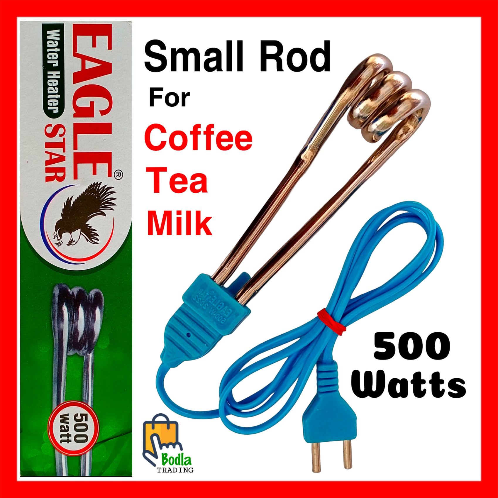 Electric Water Heating Rod Mini Portable 500 Watts For Coffee, Tea ...