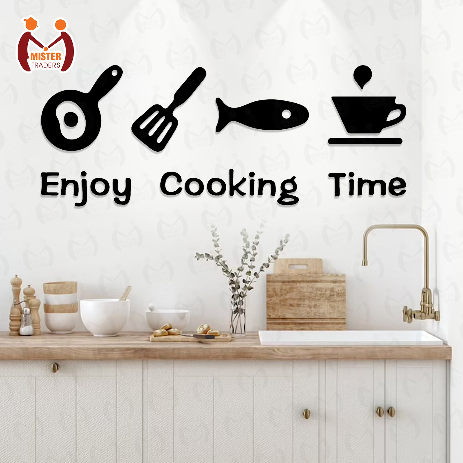 Mister Traders Brand Enjoy Cooking Time DIY Kitchen Restaurant Wooden ...