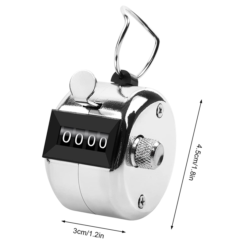 ARELENE 2 Pack Metal Hand Counter Four-Digit Counter with Lanyard ...