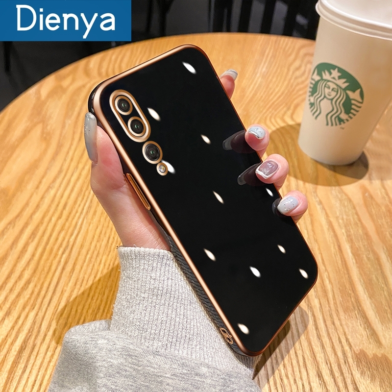 dienya For Huawei P20 Pro Case Luxury Plating Side Edge Square Full Lens Camera Protection ...
