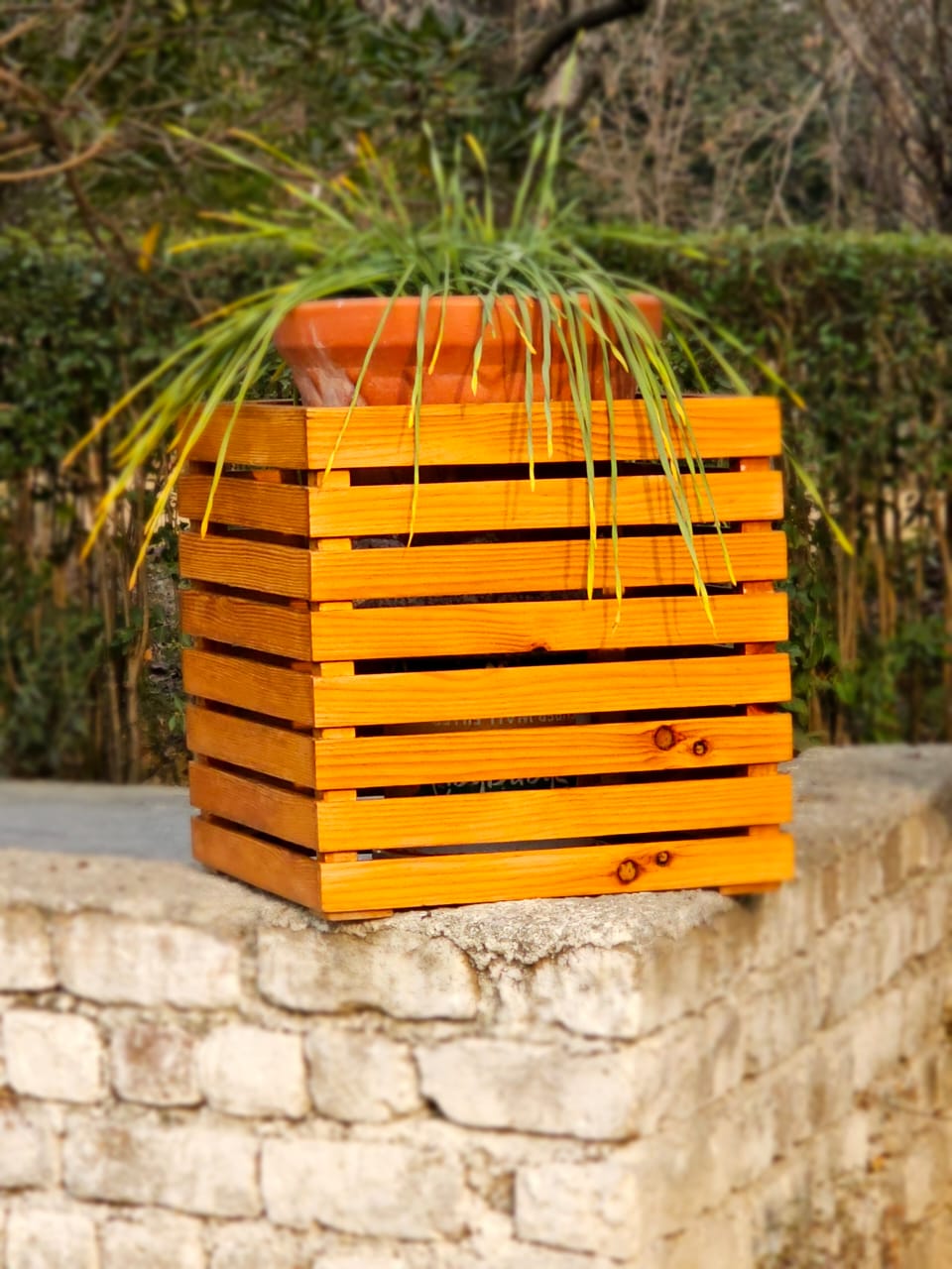 Real Solid Wood Flower Box Handmade Planter Box Decorative Outdoor ...