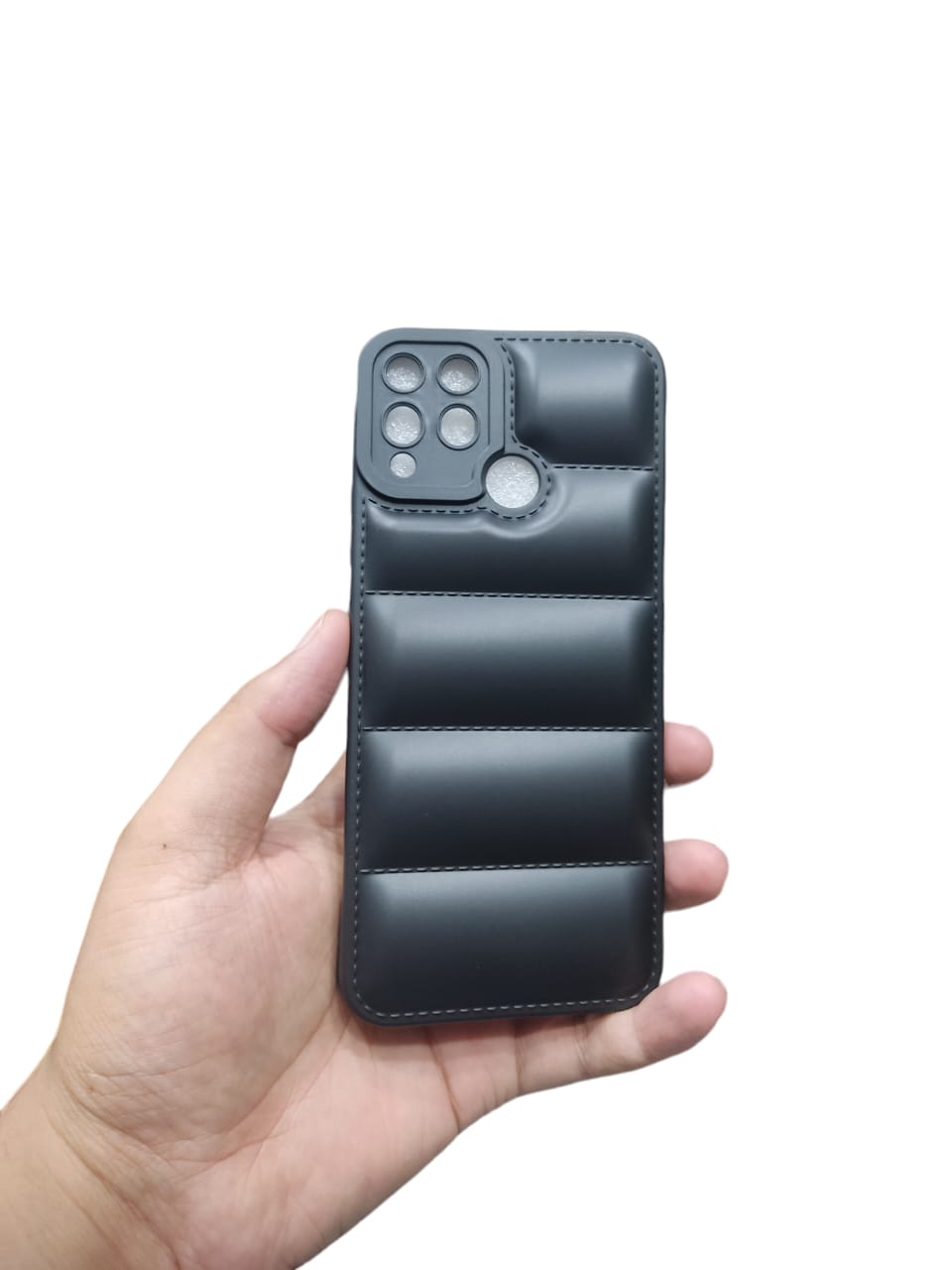 Realme C12 / C15 / C25 / C25s Narzo 30A Back Cover Soft Puffer Down ...