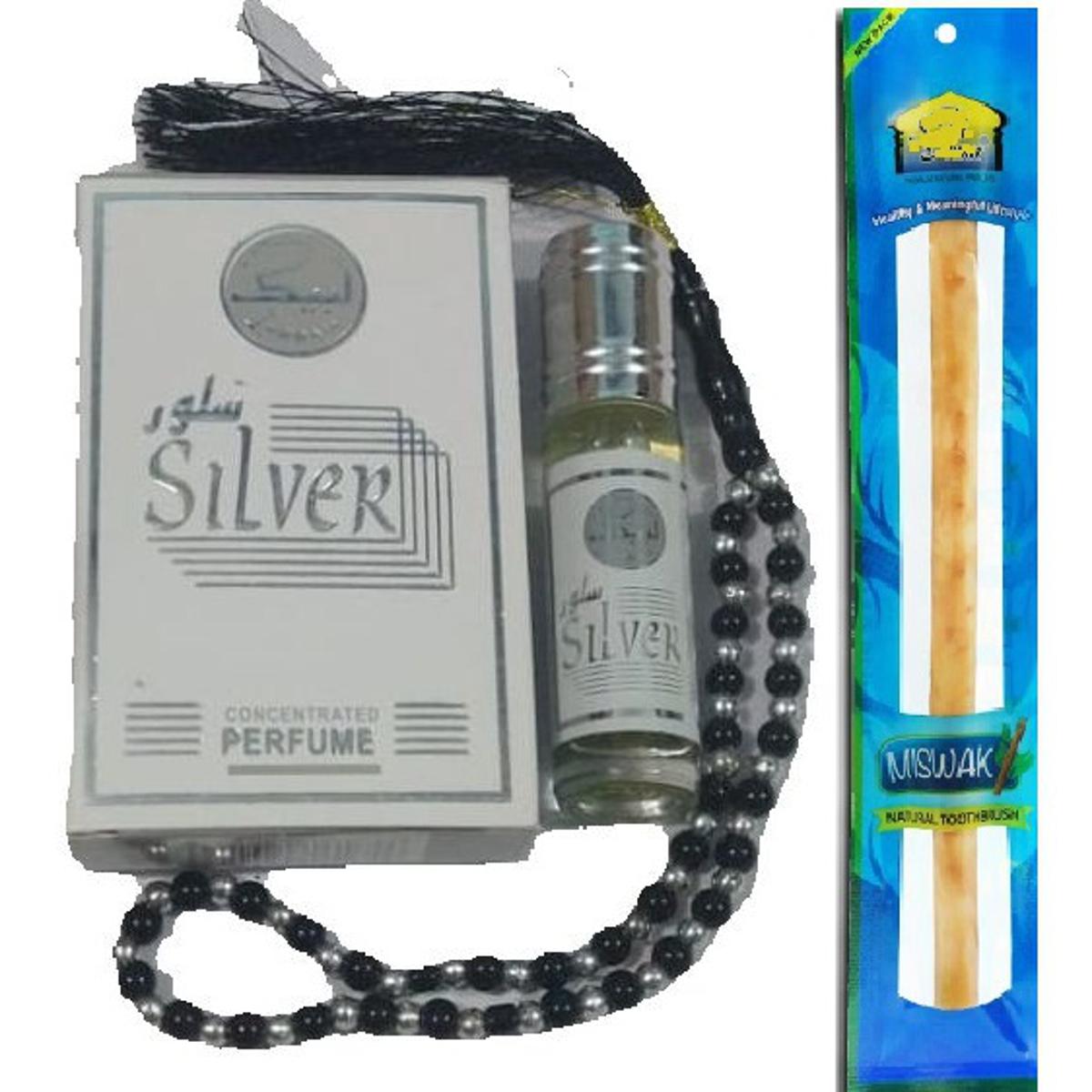 Silver Attar Approx 6ml + Tasbeeh + Miswak Free | Comanay of Labbaik ...