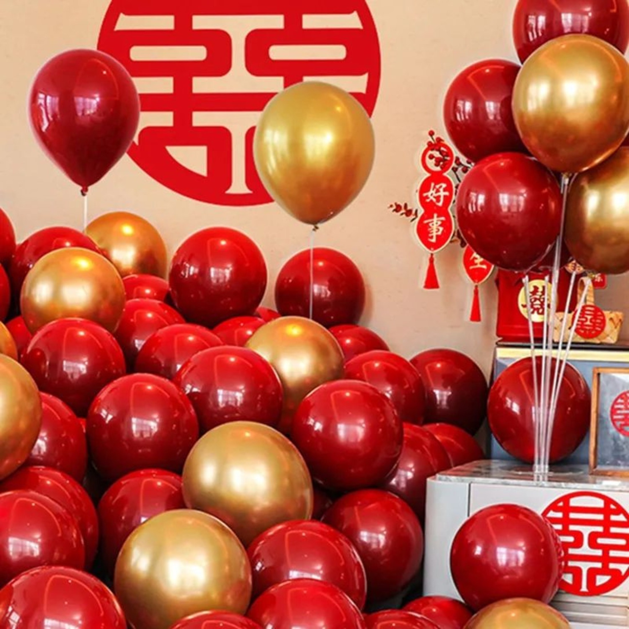 Pack of 50 Balloons(white, Blue, Golden,Pink,Blue, Red,Black,Yellow ...