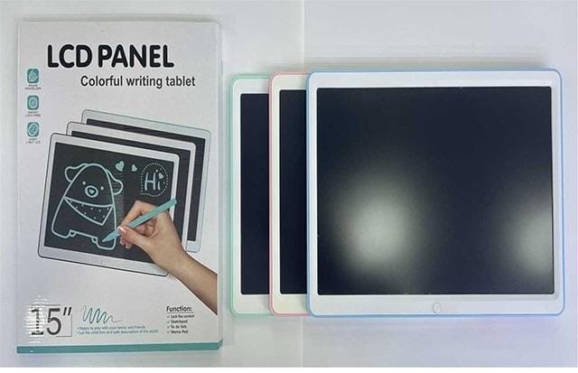 15 inch LCD Panel Colorful Writing Tablet | Daraz.pk