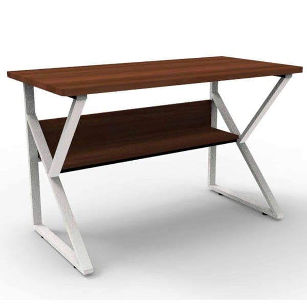 Skyrise K- Shaped Office Table Desktop Table With Book Shelf Office ...